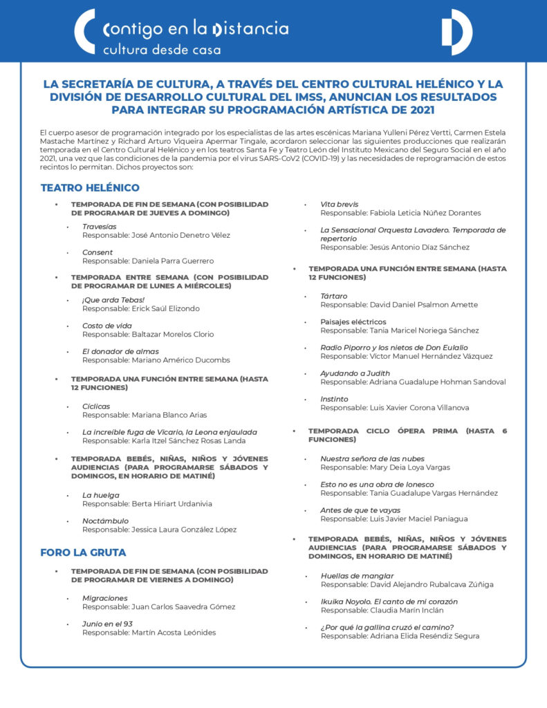 La Secretaría de Cultura, a través del Centro Cultural Helénico y el ...